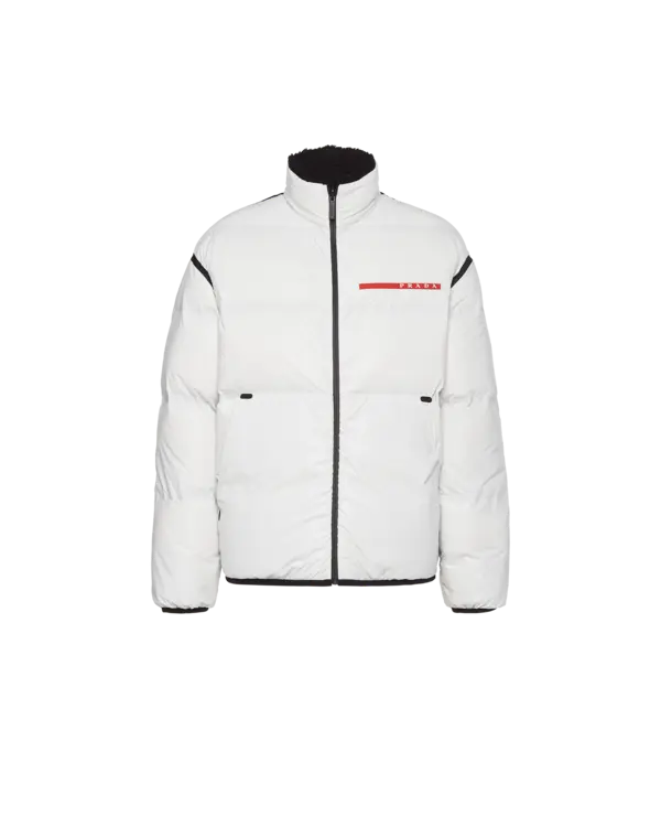 Prada Reversible Cropped Down Jacket - Chalk White